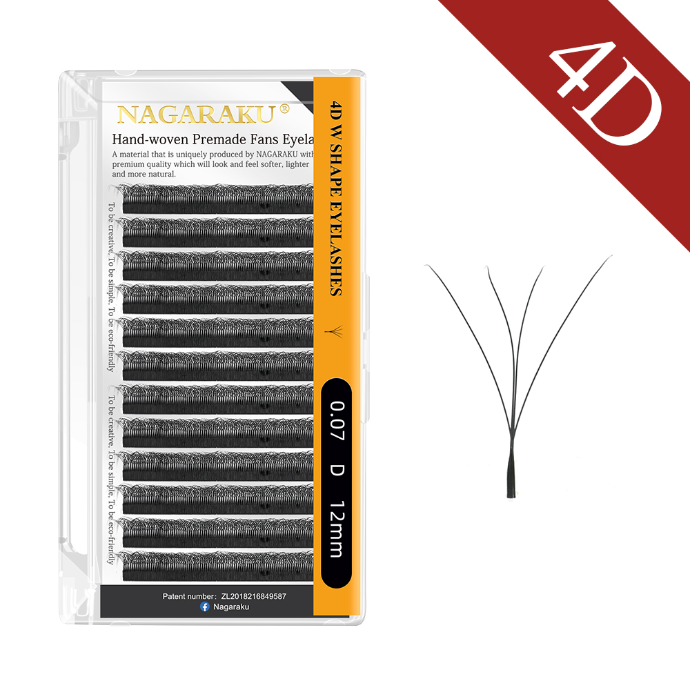 NAGARAKU 3D/4D/5D/6D W Shape Eyelash Extension Super Soft Natural Dense ...