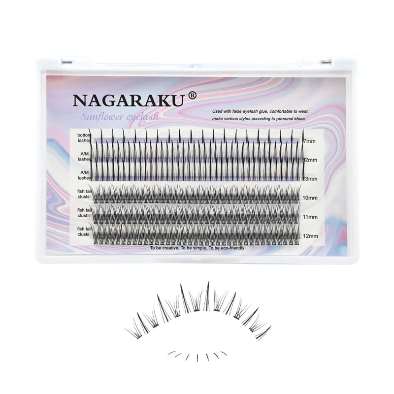 NAGARAKU Spikes A Shape Fish Tail False Eyelash Fairy Extension Pre ...