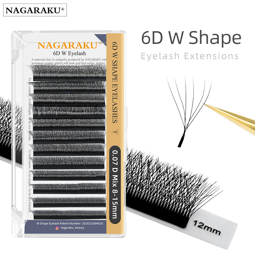 NAGARAKU 6D W Eyelash Extension,YY/W Shape Eyelashes