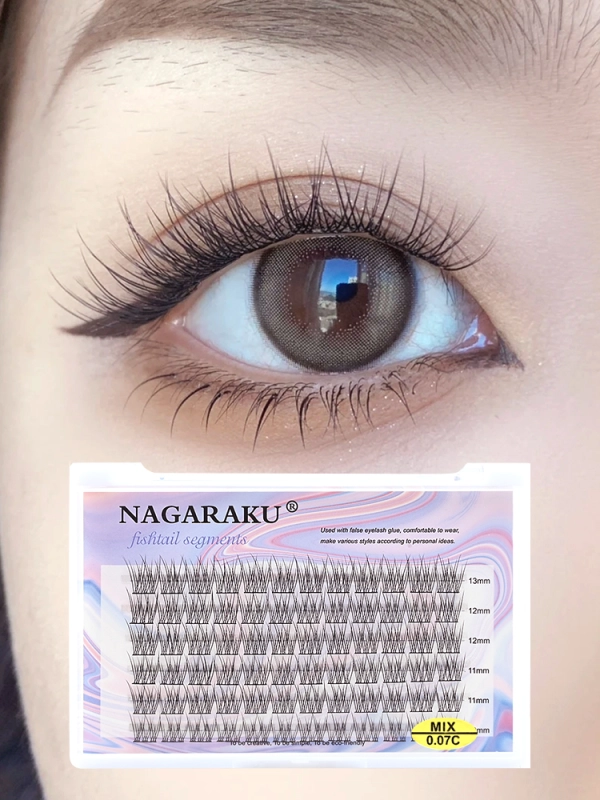 NAGARAKU Triple Fishtail Eyelash Extension,DIY Lashes