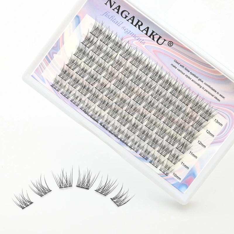 NAGARAKU Triple Fishtail / Spike Comic / Spike Lash Set DIY Lashes,DIY Lashes