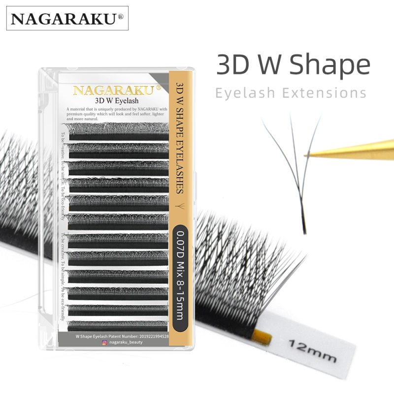 NAGARAKU 3D W Shape Eyelash Eyelash,YY/W Shape Eyelashes