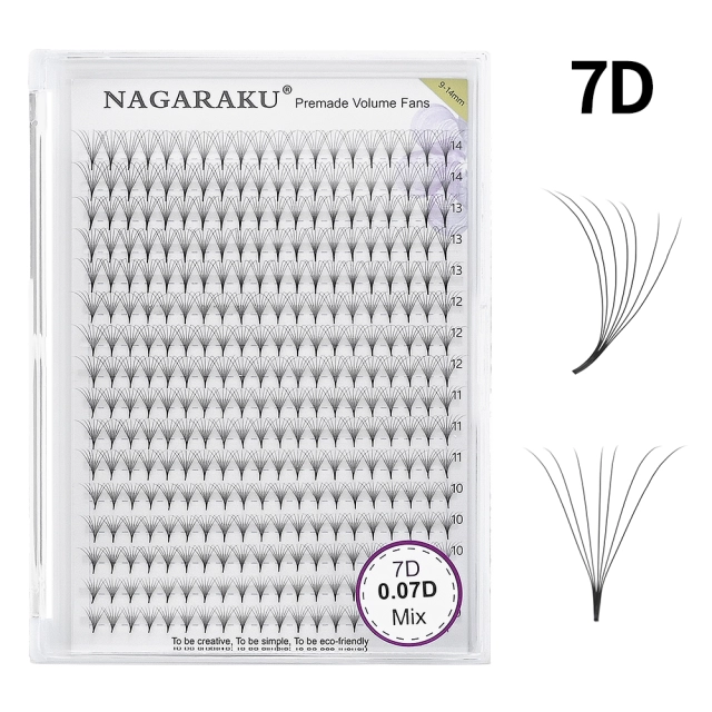 NAGARAKU Sharp Narrow Stem Premade Fans Eyelash Extension 16 Lines 5D ...