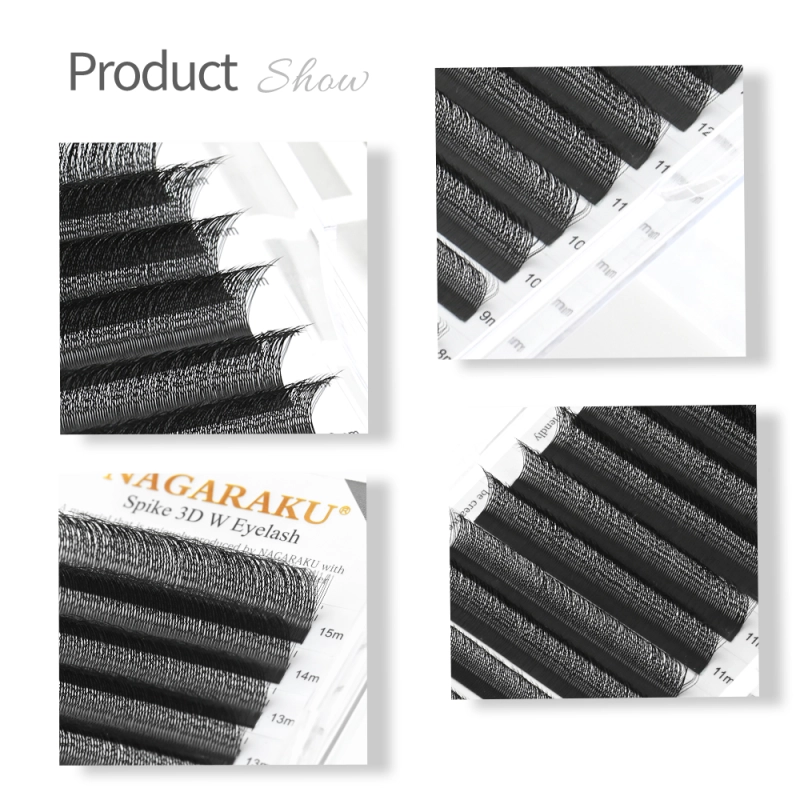 NAGARAKU Spike 3D W Eyelash Extension,YY/W Shape Eyelashes