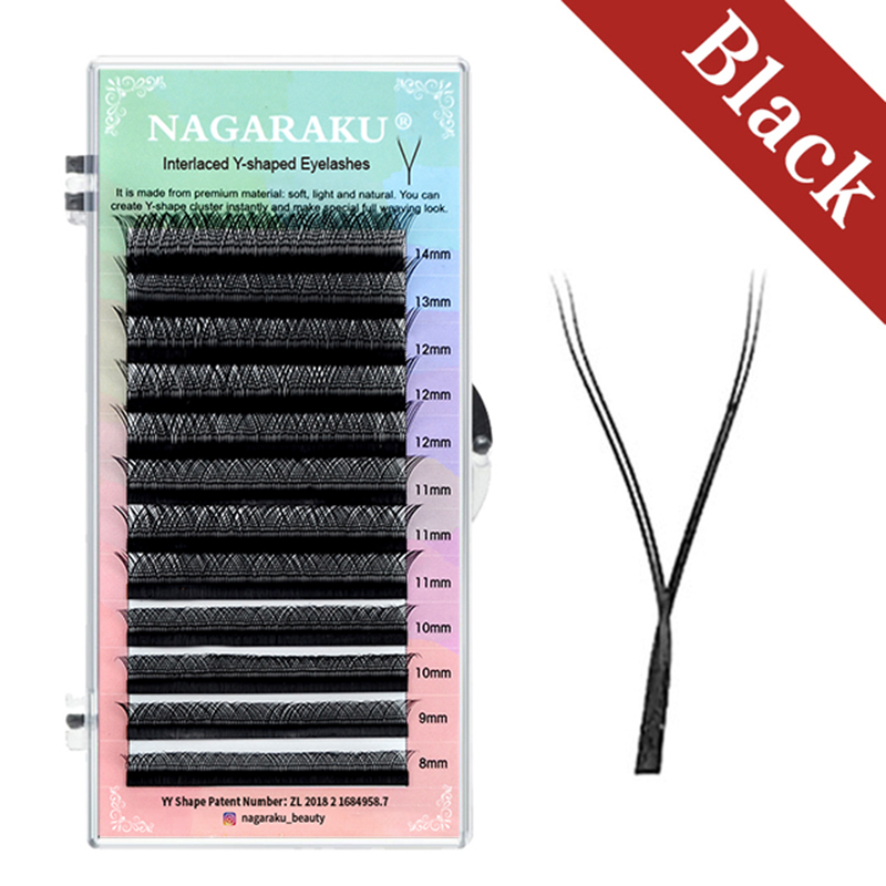 NAGARAKU Interlaced Y-Shaped Eyelashes 2D YY Eyelash Extension,YY/W ...