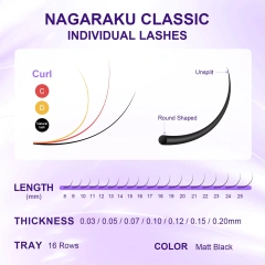 nagaraku classic individual eyelash