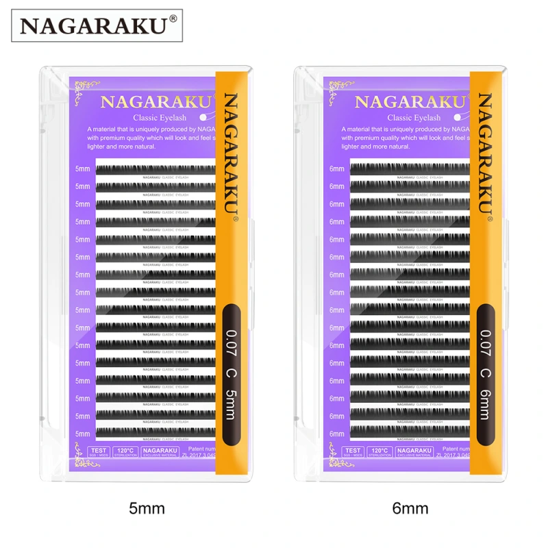 NAGARAKU Individual Short Eyelash Extension 5-7mm,Classic Eyelashes