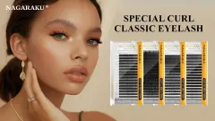 NAGARAKU Special Curl Eyelash Extension N L LB LC LD Curls Black 16 ...