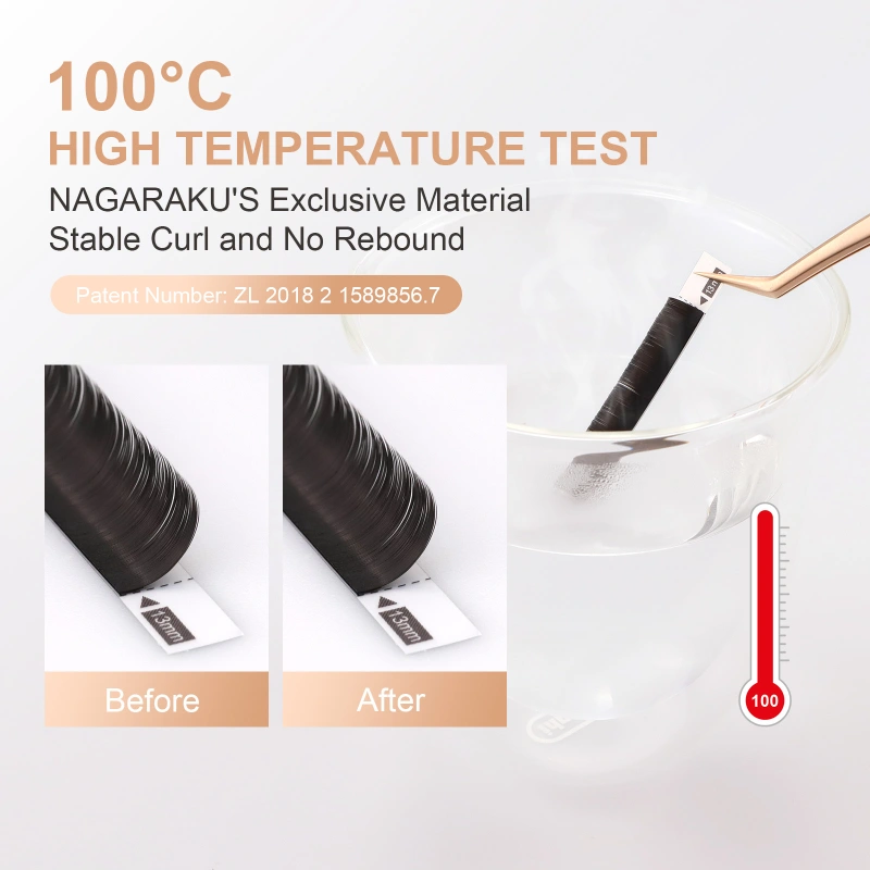 NAGARAKU Matte Black Split Tips Ellipse Eyelashes,Ellipse Eyelashes