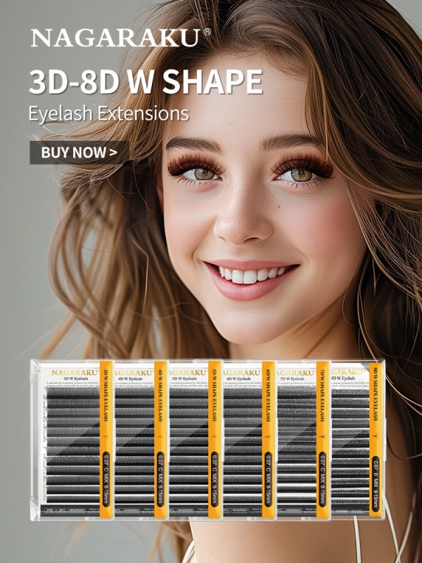 NAGARAKU 3D 4D 5D 6D 7D 8D W Spike 3D W Eyelash Extension,YY/W Shape Eyelashes
