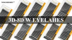 NAGARAKU 3D 4D 5D 6D 7D 8D W Shape Eyelash Extension,YY/W Shape Eyelashes