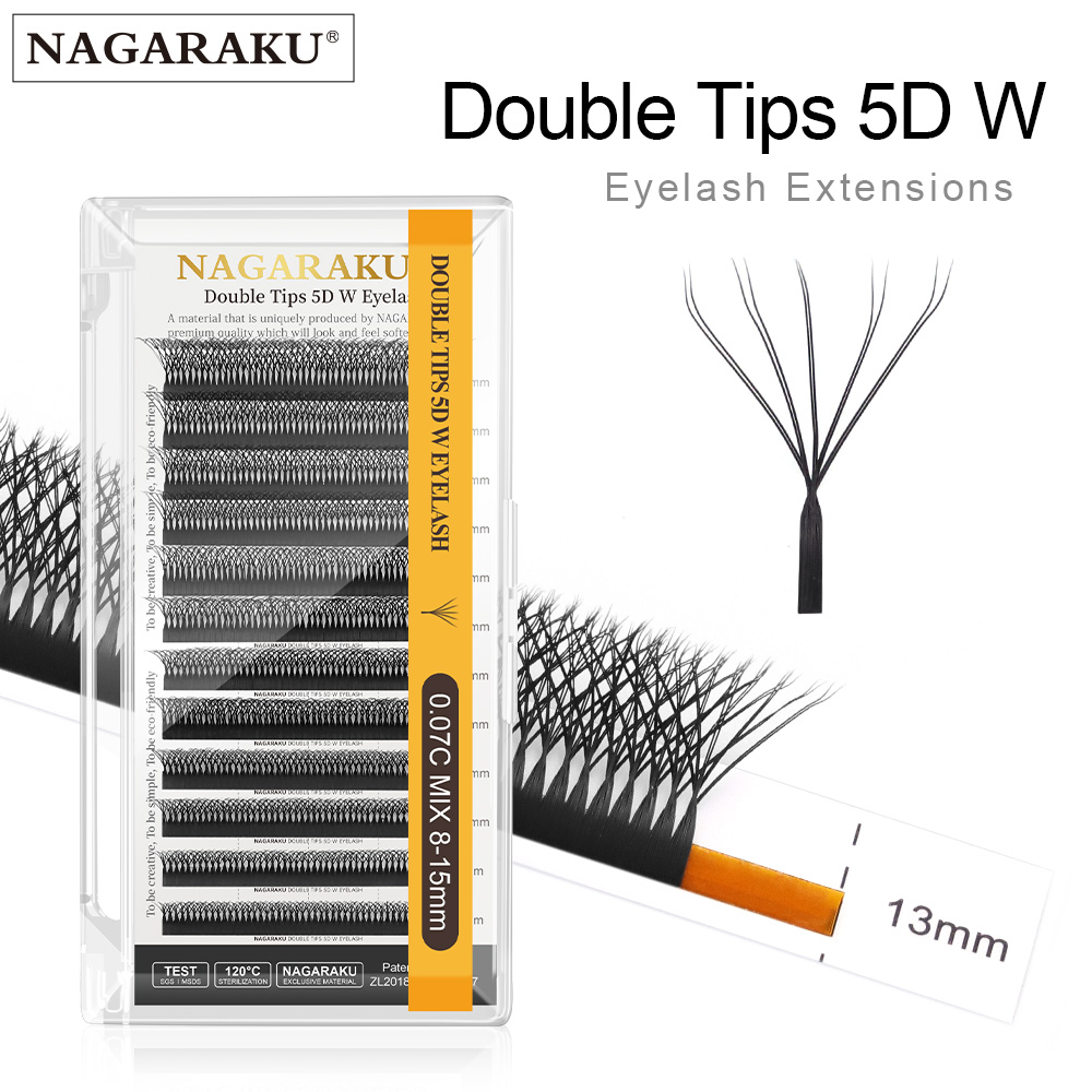 NAGARAKU Double Tips 3D 4D 5D W Eyelash Extension,YY/W Shape Eyelashes