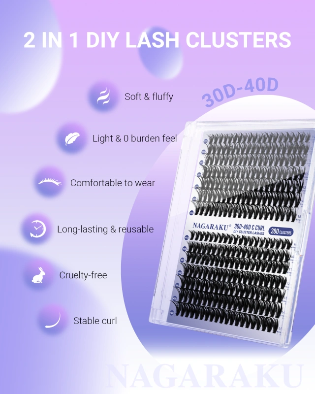 30D-40D and 60D-80D DIY Cluster Lashes