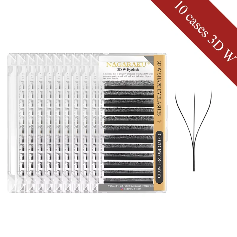 NAGARAKU Fast Shipping 10 Trays of YY 3D 4D 5D W Eyelashes