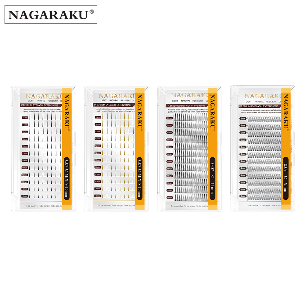 NAGARAKU DIY Lashes A-Shaped Fish Tail Spike Cluster Lashes,DIY Lashes