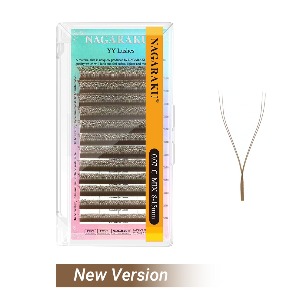 NAGARAKU Colorful YY Eyelash Extension,YY/W Shape Eyelashes