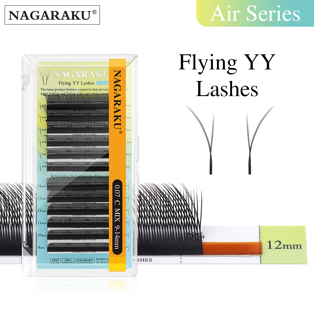 NAGARAKU 2D Y YY YYY Eyelash Extension,YY/W Shape Eyelashes