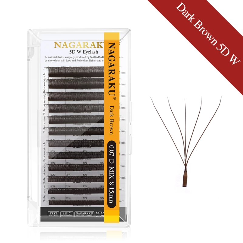 NAGARAKU Brown Color 3D 4D 5D W Eyelash Extension,Color Eyelashes