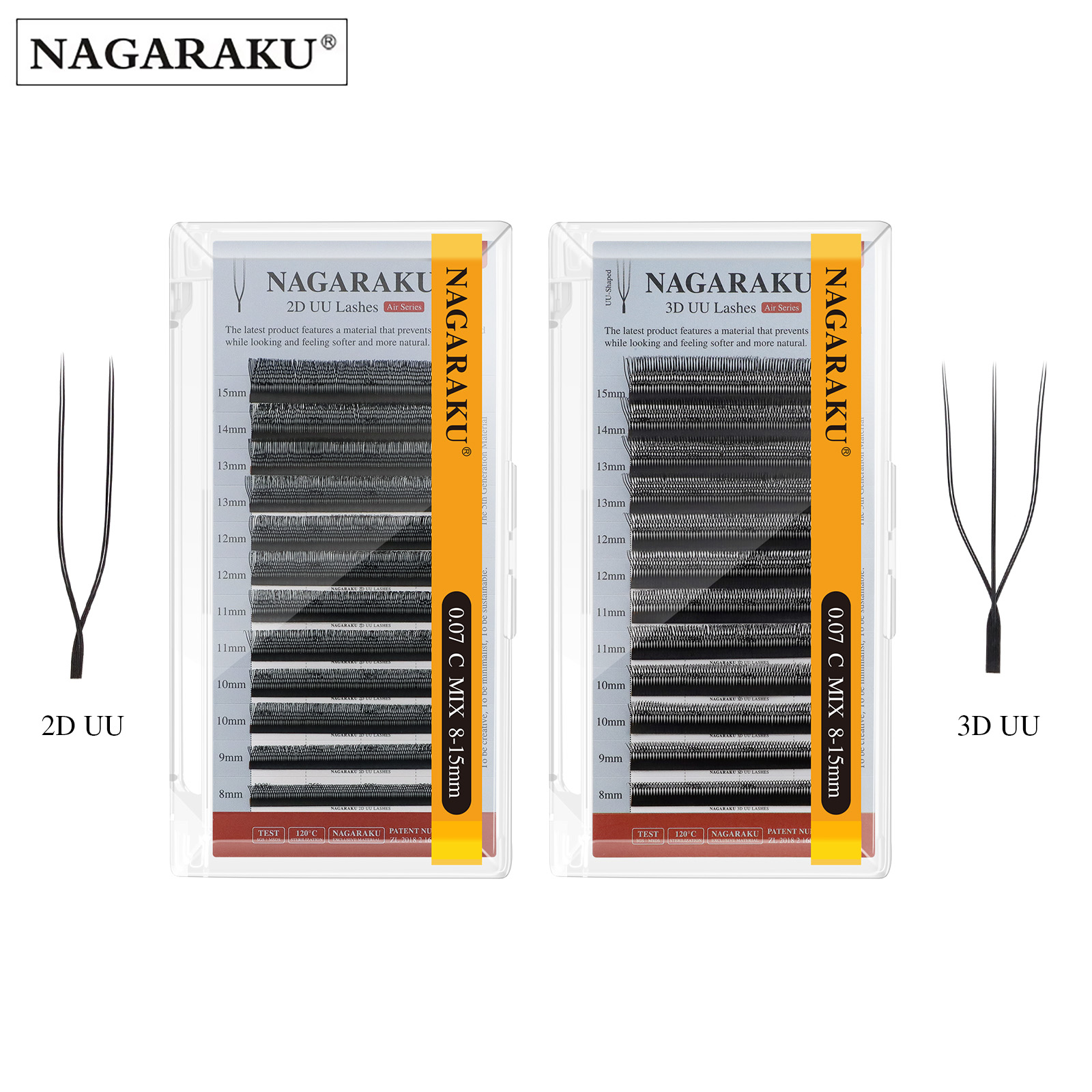 NAGARAKU U-Shaped 2D UU Eyelash Extension