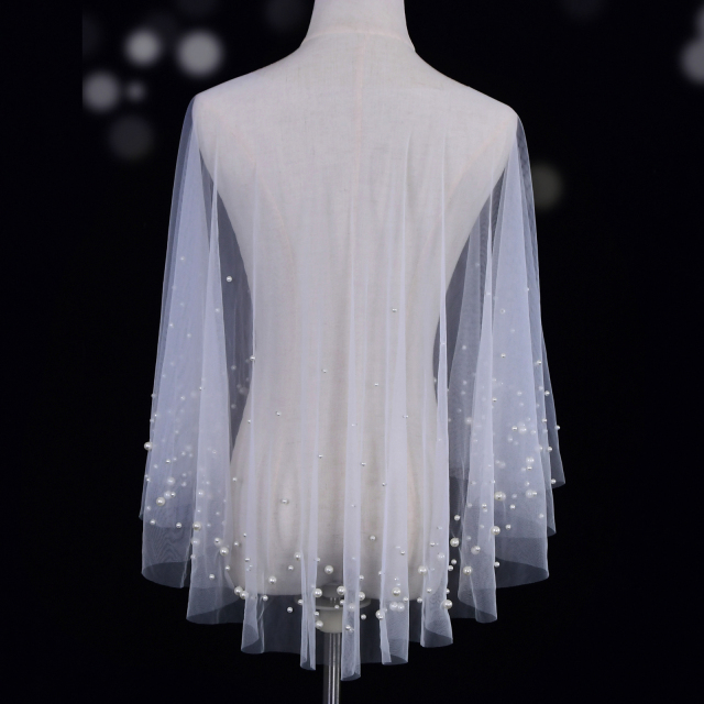Elegant Pearl Bridal Capes