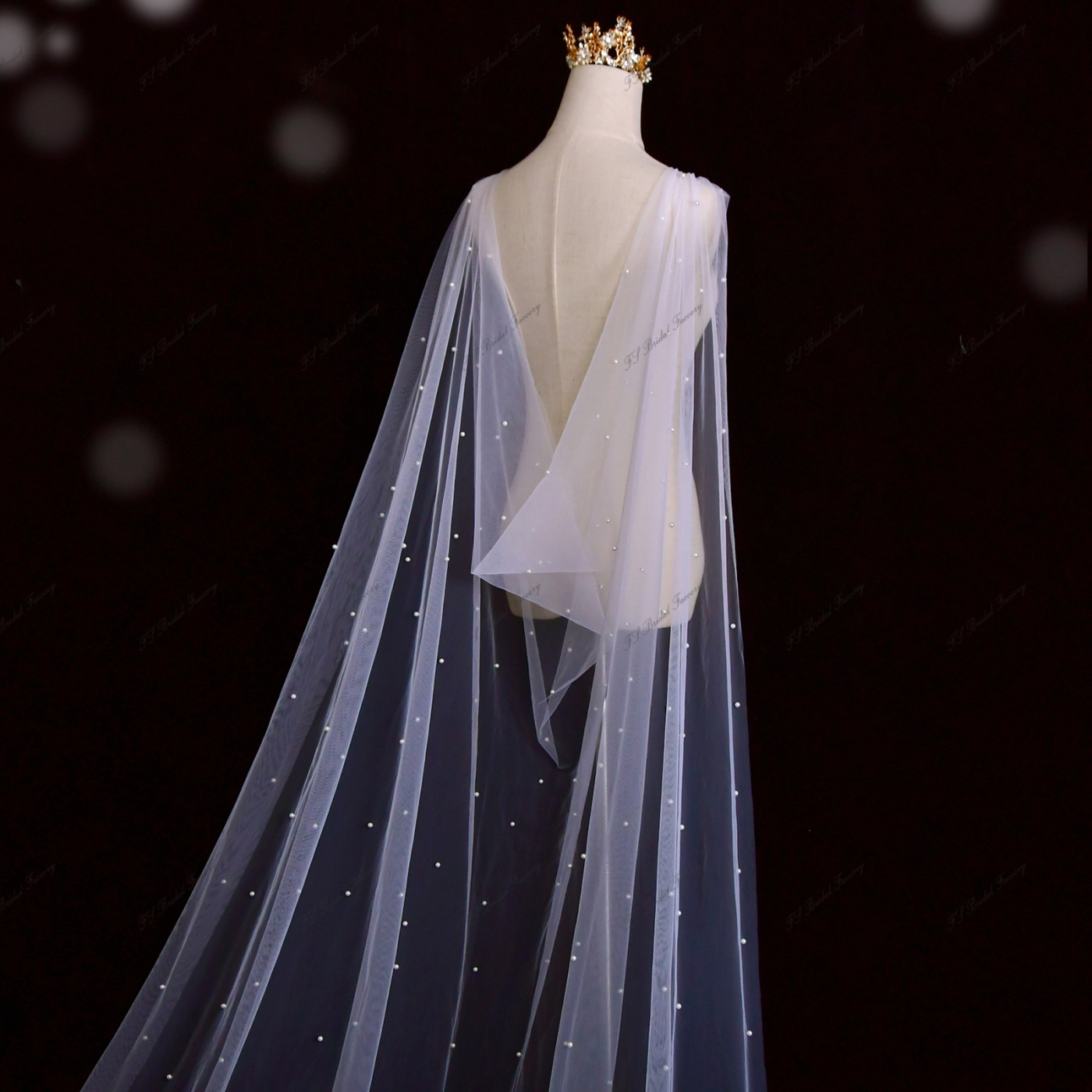 Long Pearl Capes For Brides