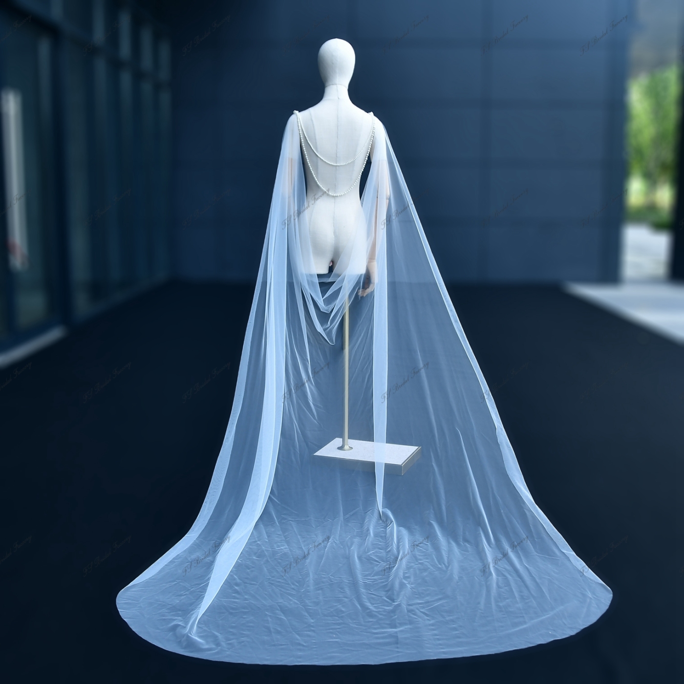 Pearl Long Capes for Wedding dresses