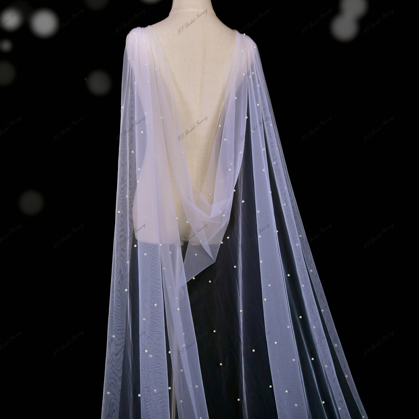 Long Pearl Capes For Brides