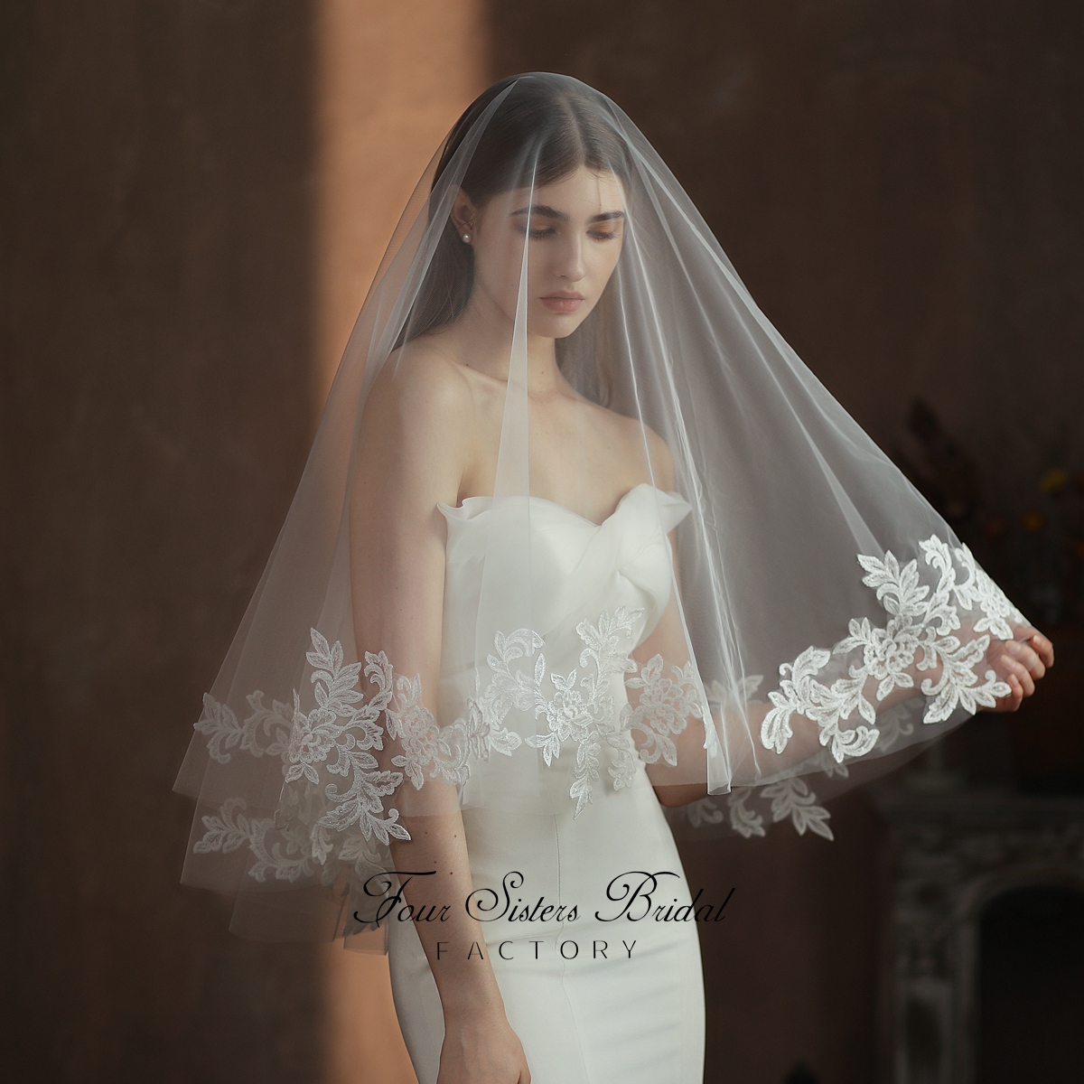 Two Layers Lovely Lace Veils
