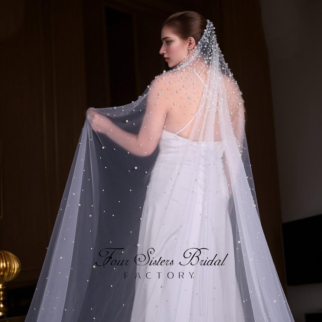 Pearls Wedding Veils