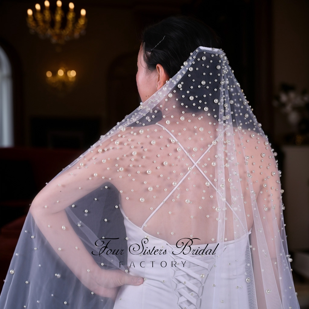 Pearls Wedding Veils