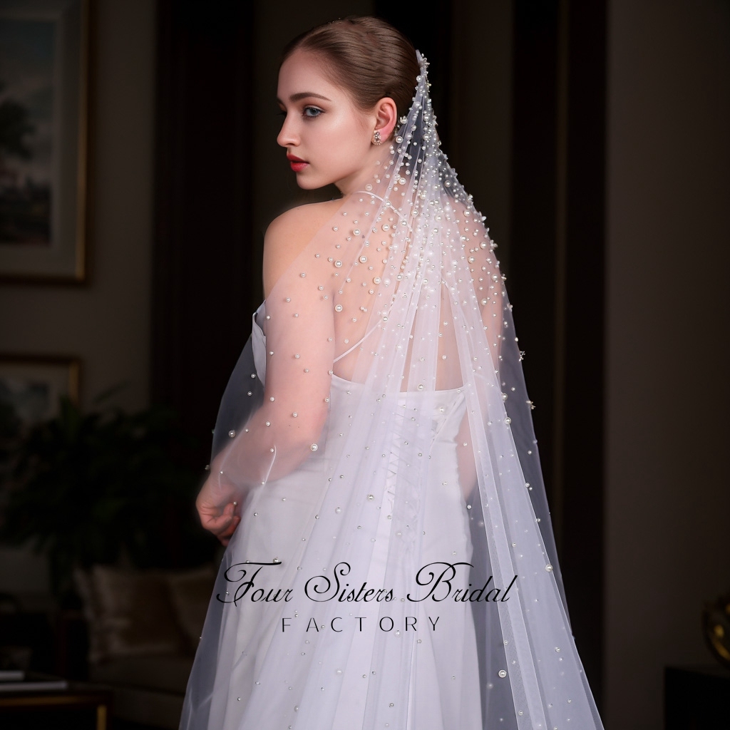 Pearls Wedding Veils