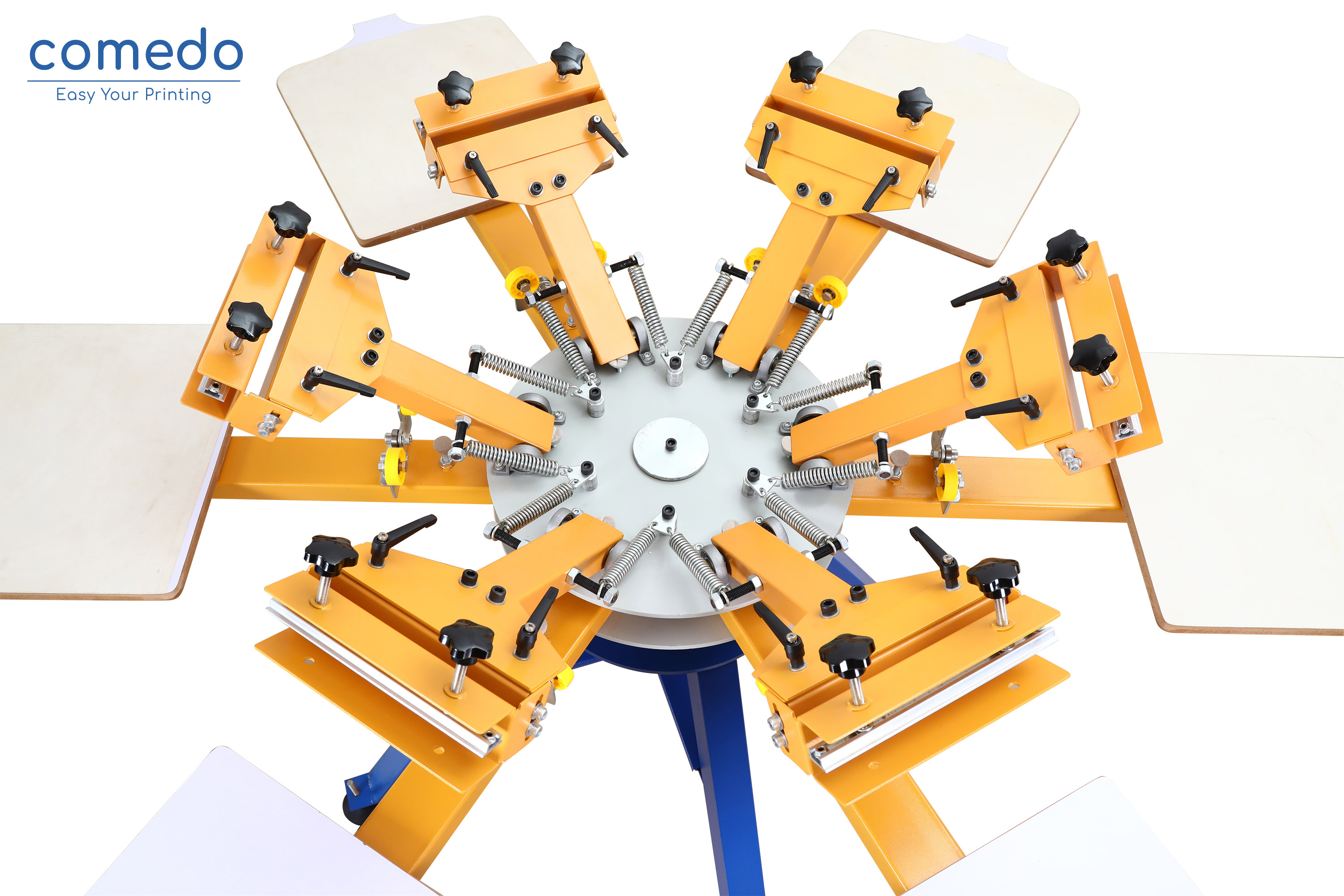 Comedo Manual 4 color 4 station t shirt screen printing machine