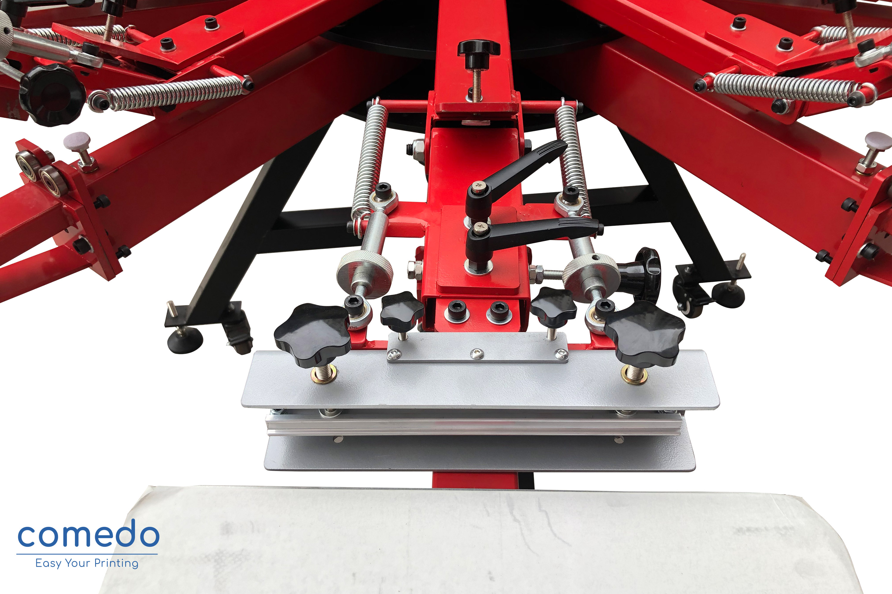 12 Color 12 Station Aluminum Plate Micro Registration Screen Printing ...