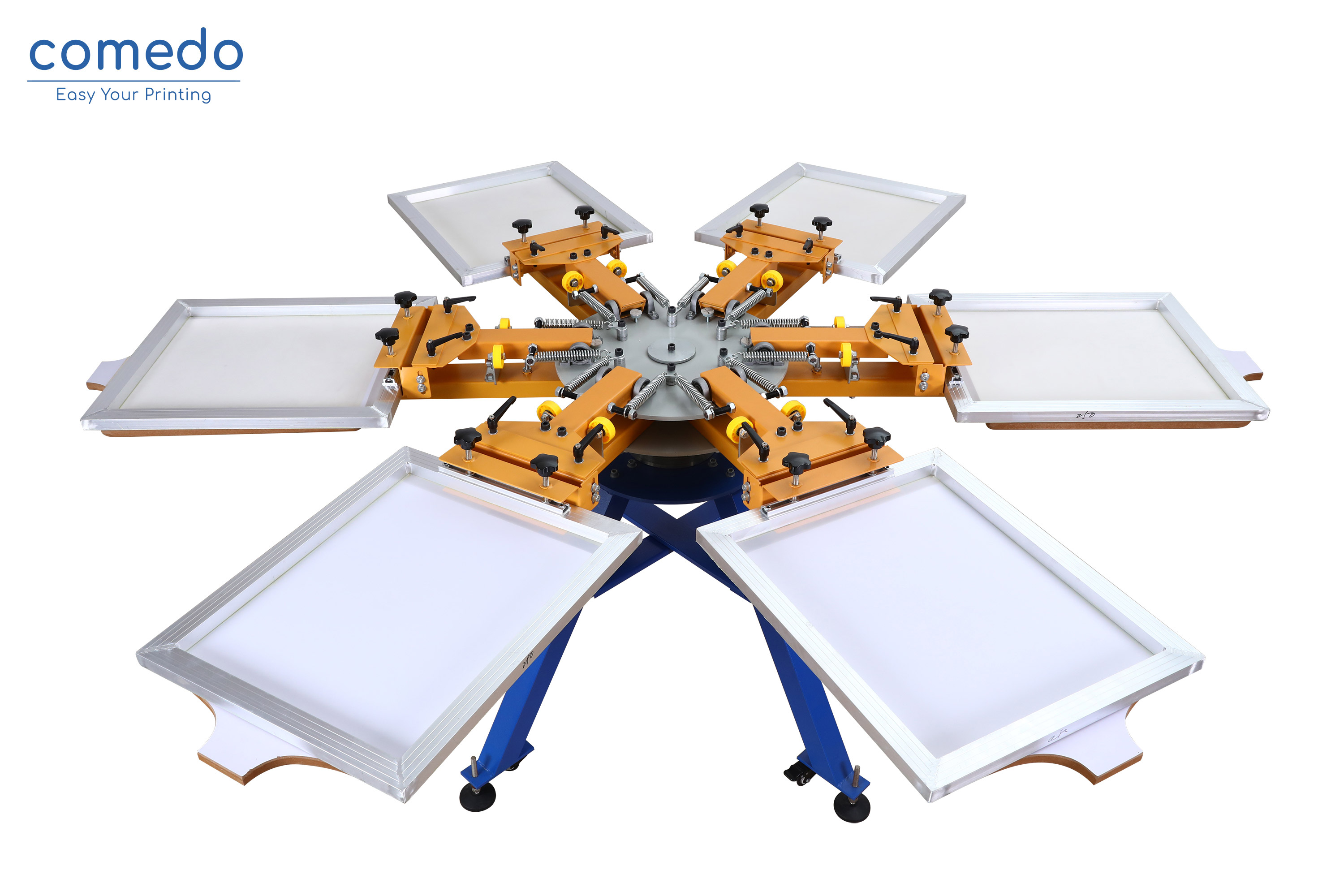 Comedo Manual 4 color 4 station t shirt screen printing machine