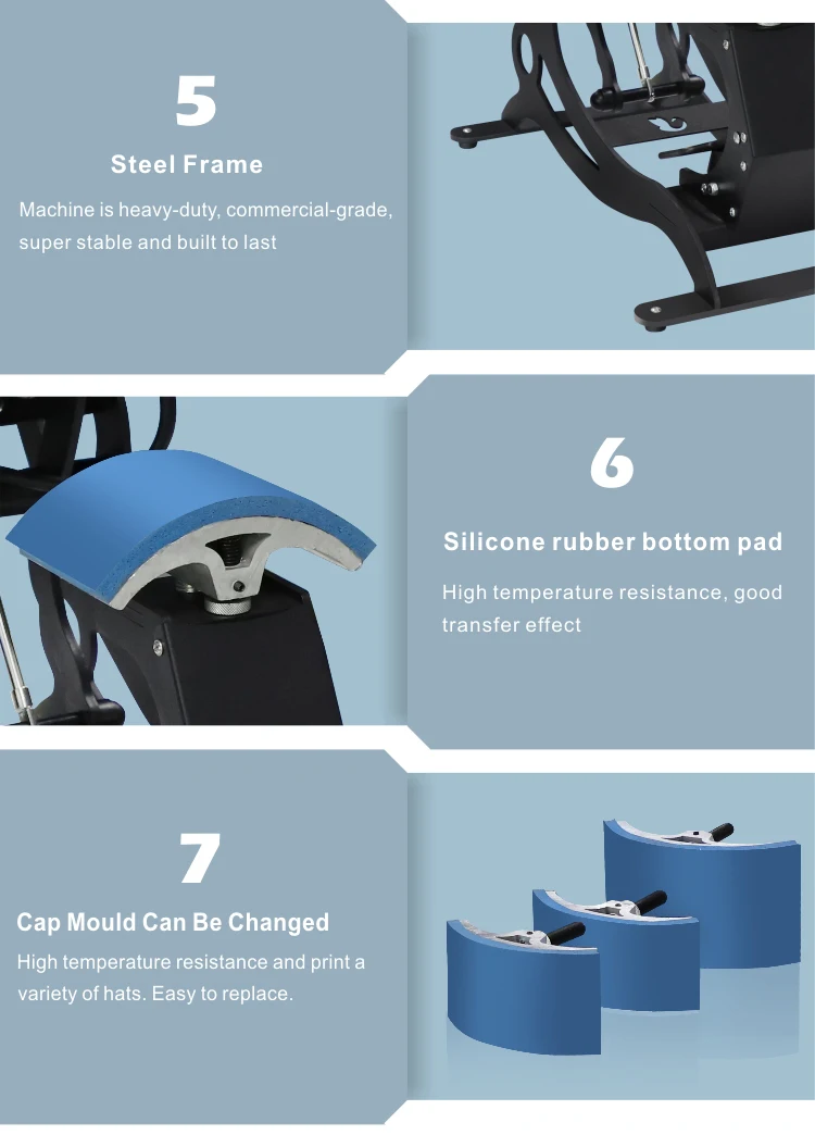 4 in 1 Cap/ Hat Customized Sublimation Heat Press Machine KMD-60