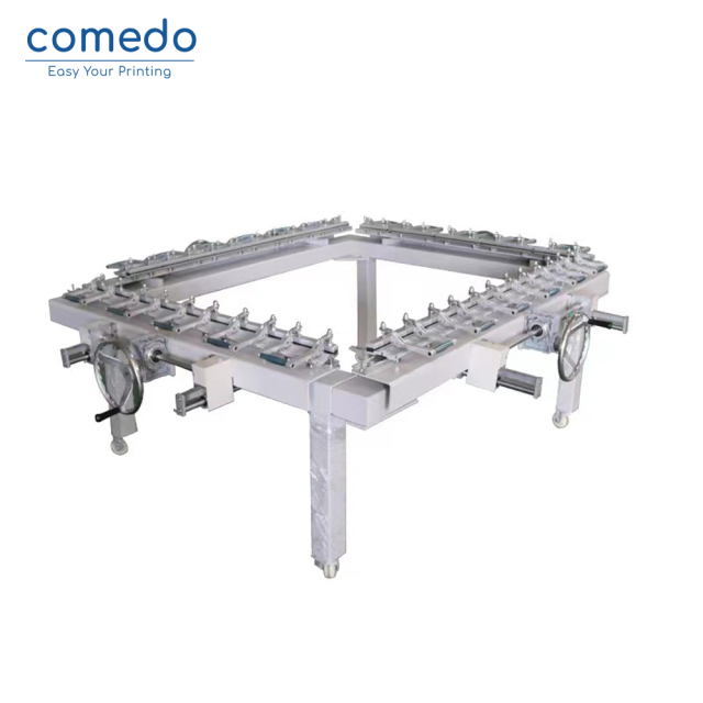 Pneumatic turbin type double & single clamp screen mesh stretching machine