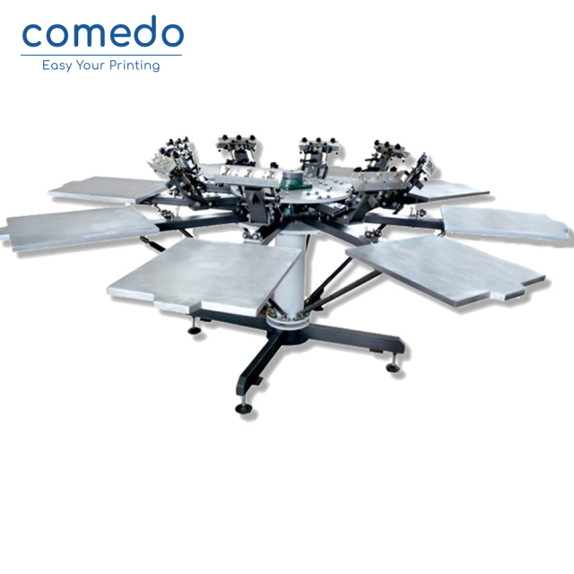 Manual rotary screen printing machine with micro regstration 404 606 808