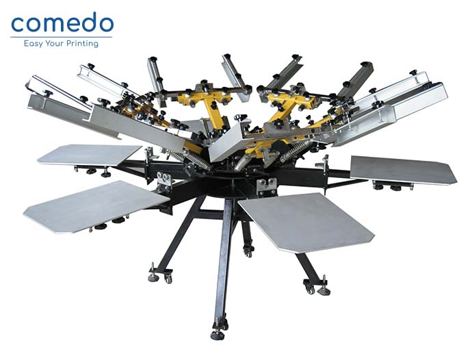 Manual Textile Screen Printer with Micro Registration 6 color 6 station ...