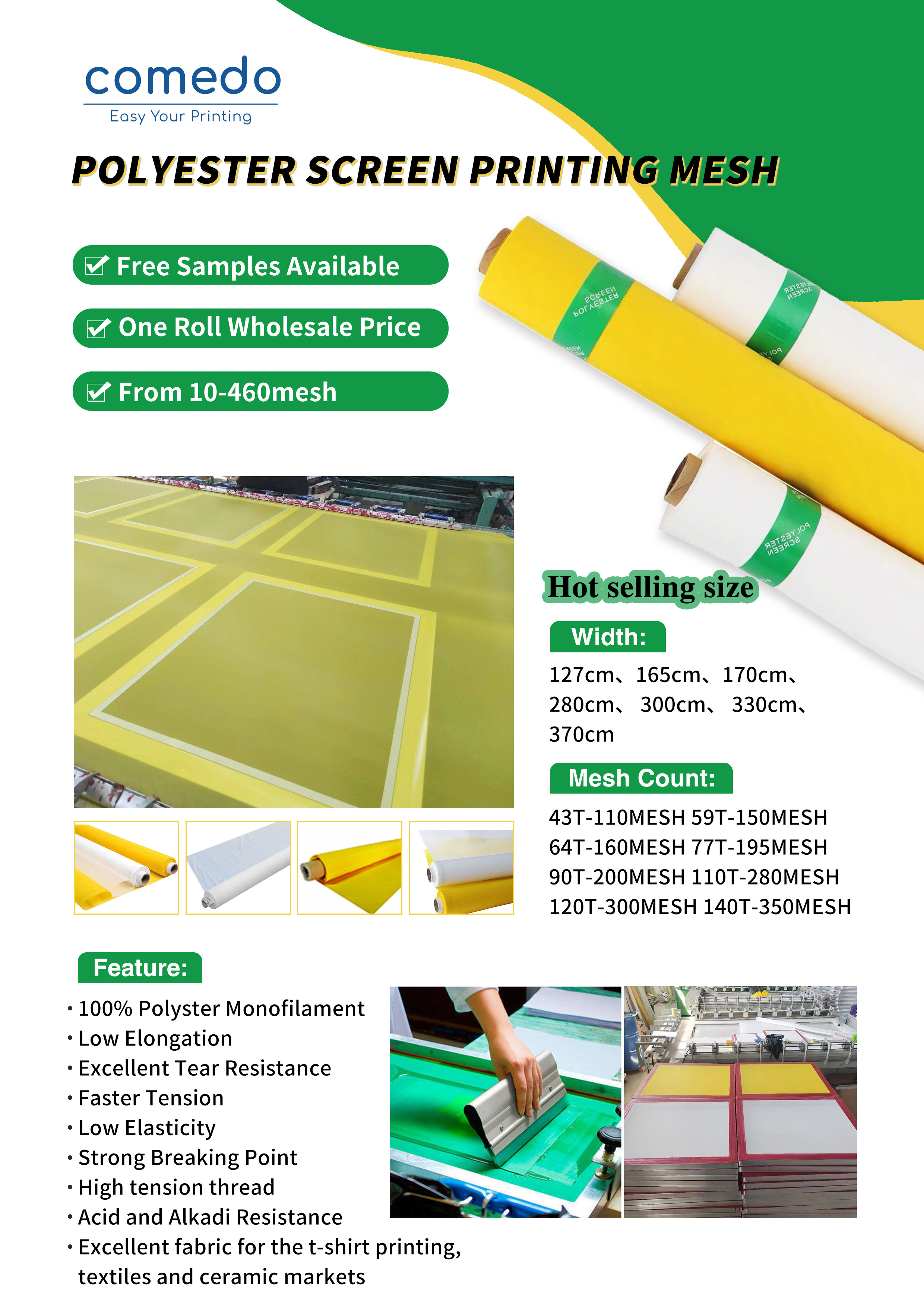 Polyester textile silk screen Mesh