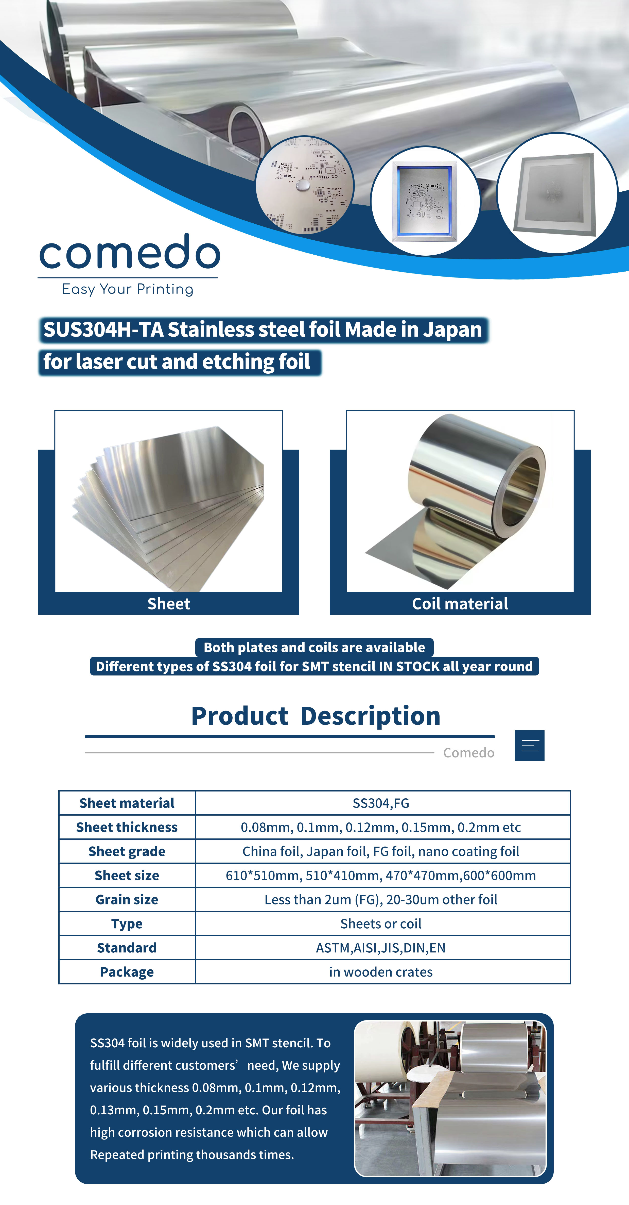 SMT Stencil SMT Pre-stretched Frames SMT blank stencil