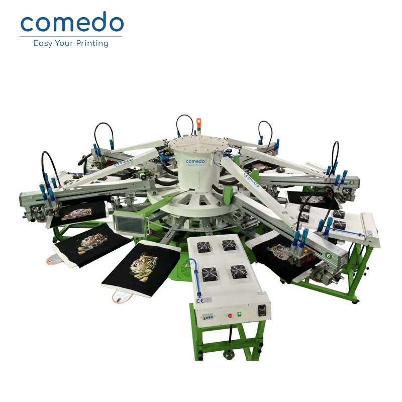Automatic Rotary Octopus Screen Printing Machine 6 color 14 station