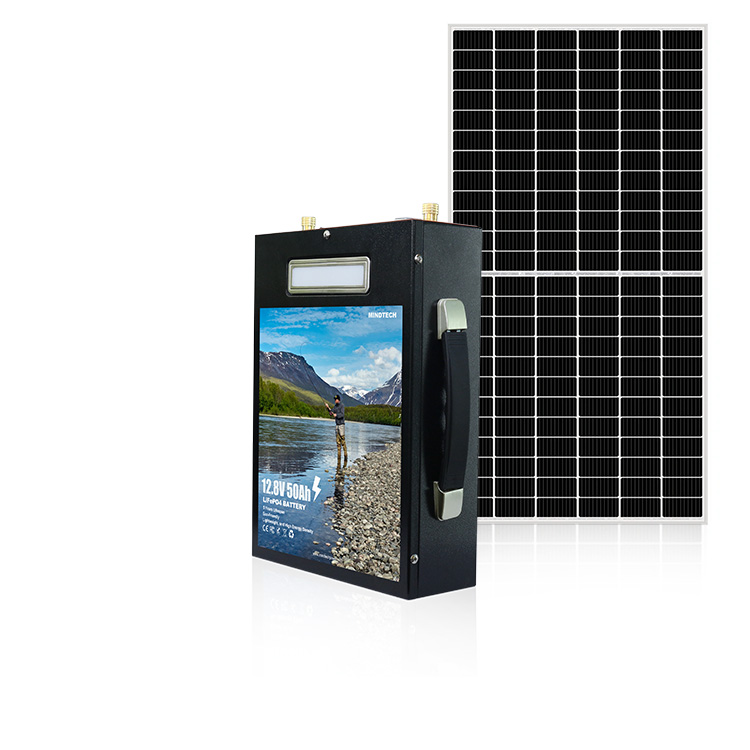 12.8V/25Ah-50Ah Portable Battery System With Solar Panel