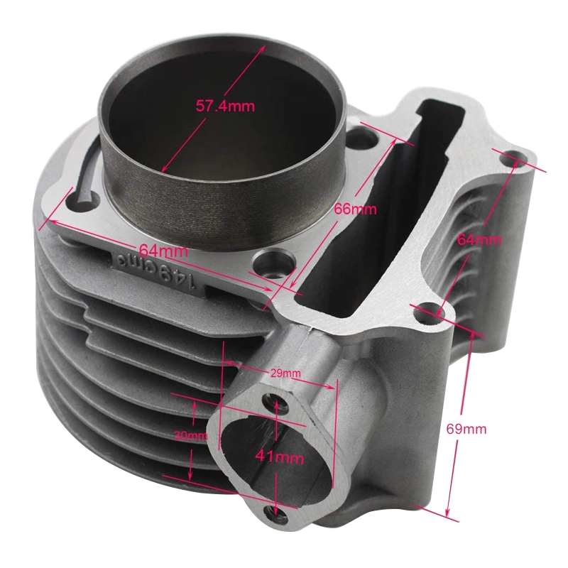 GOOFIT 57.4mm Cylinder Engine Cylinder Heads Kit GY6 4 Stroke 125cc ...