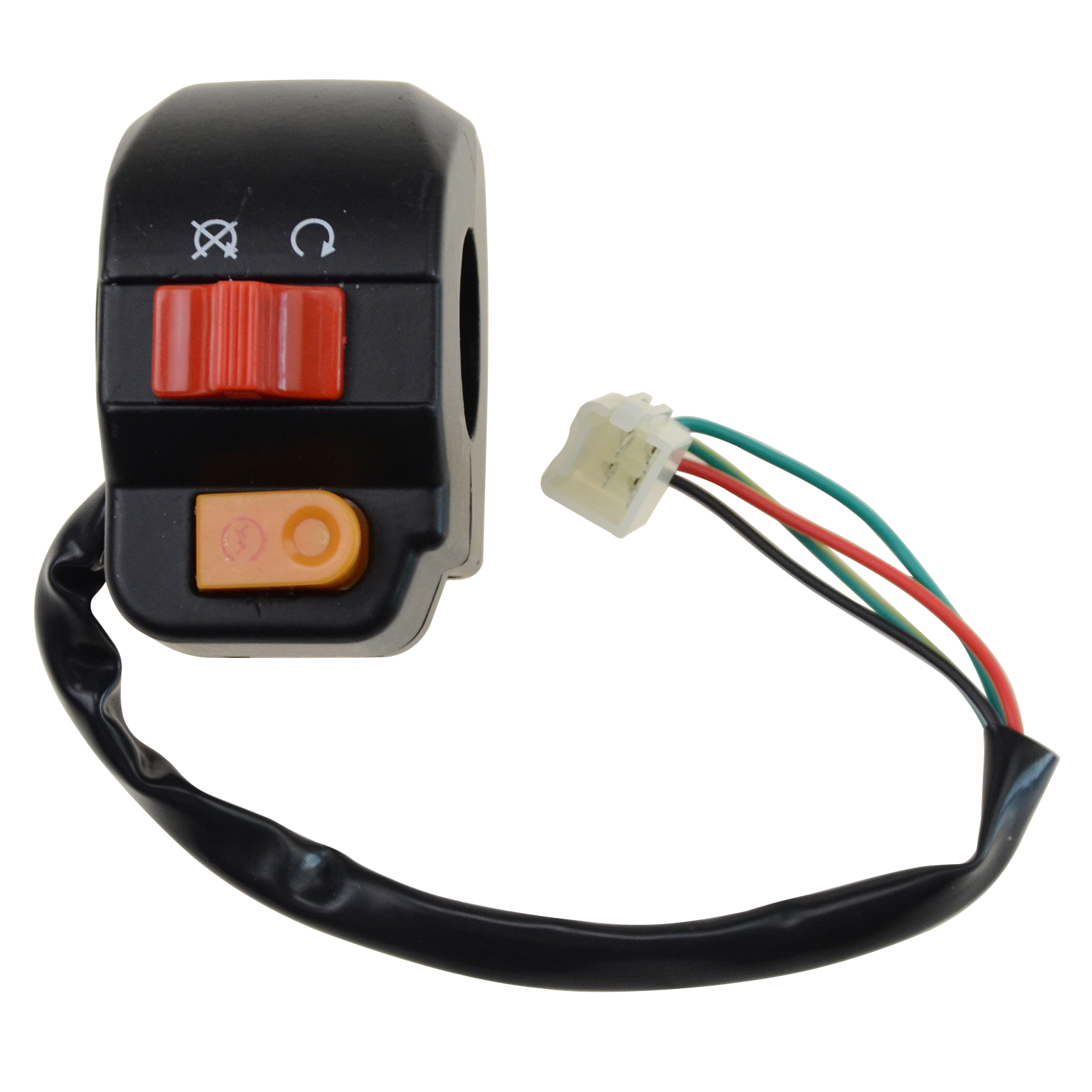 GOOFIT 7/8" Right Handlebar Mount Headlight Switch Button with Ignition ...