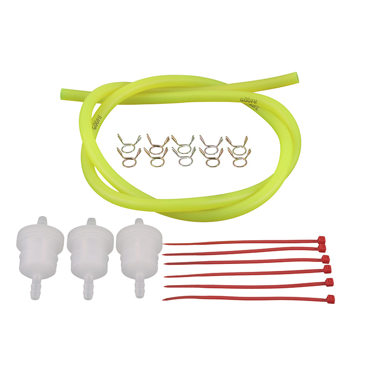 GOOFIT yellow moto Gas Fuel Filter Line Spring Clips Clamps Tube Hose ...