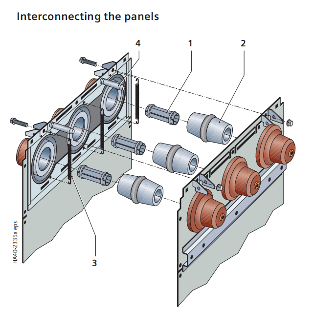 What is the structure of the Siemens 8DJH switchgear busbar extension?