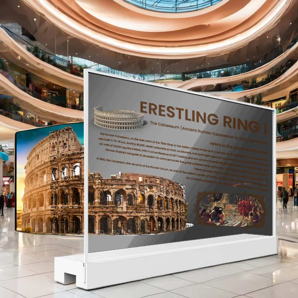 55inch L Open Cell Transparent OLED Display Video Digital Poster Indoor ...