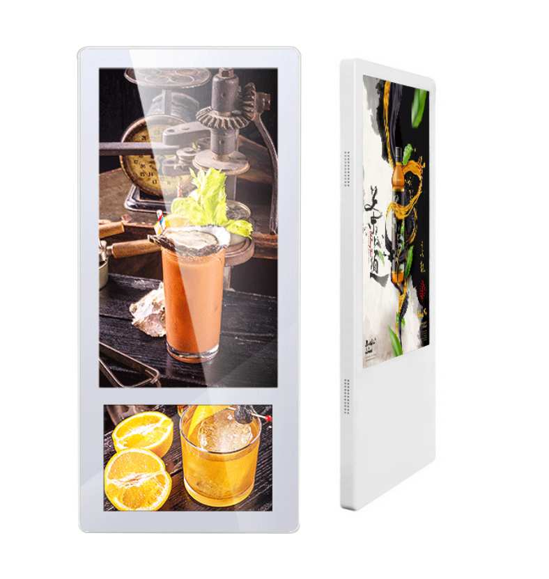 Dual screen advertising machine