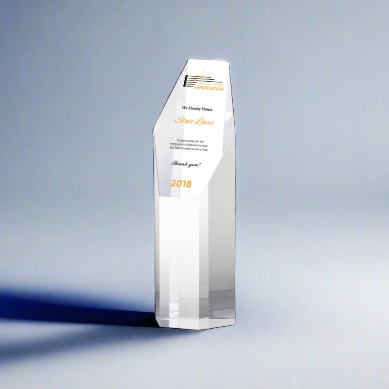 Thank You Crystal Appreciation Trophy Gift for Worship Leader Custom ...