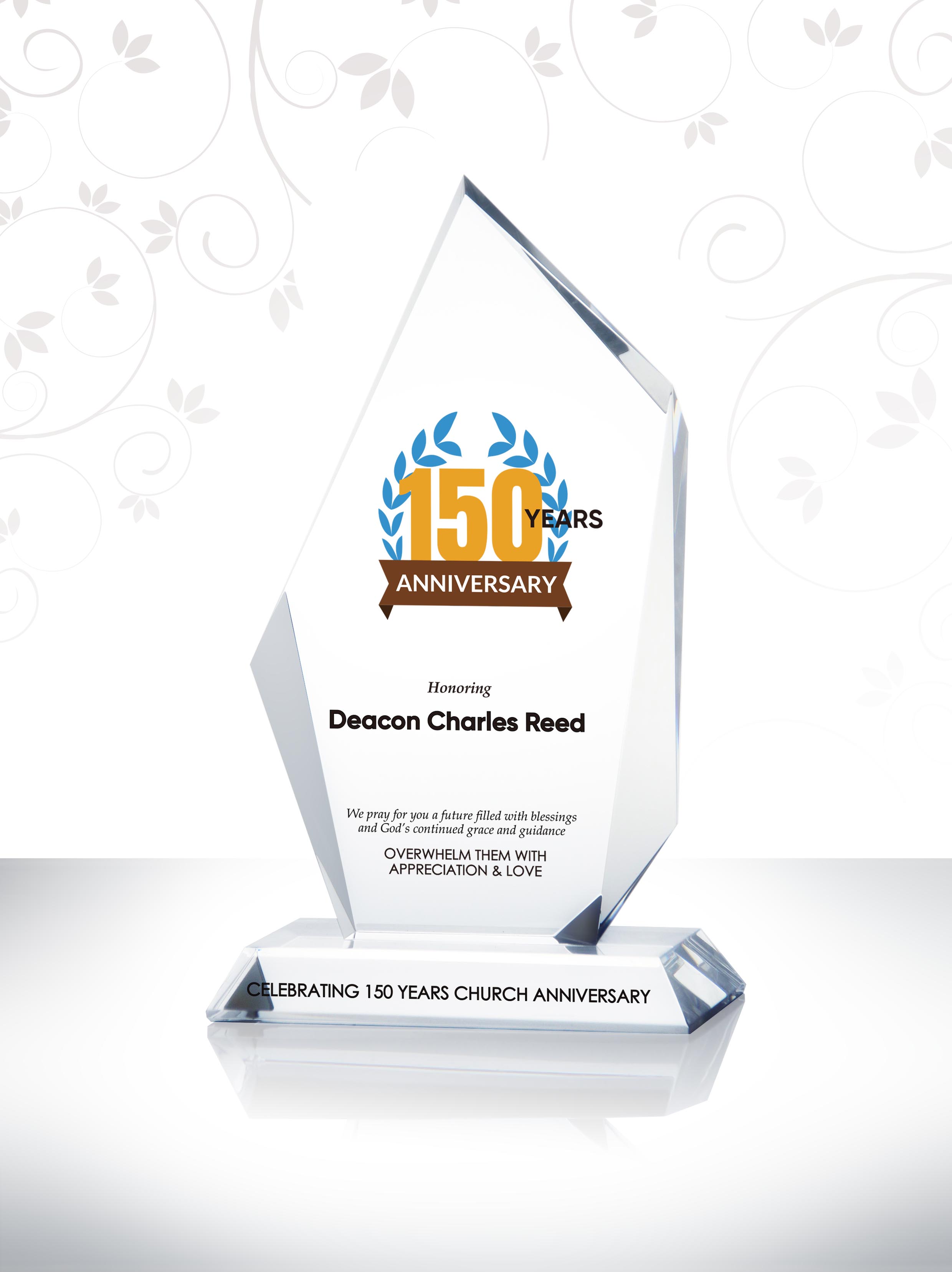 Creative Church 150th Anniversary Gift Plaque of Appreciation Engraved ...